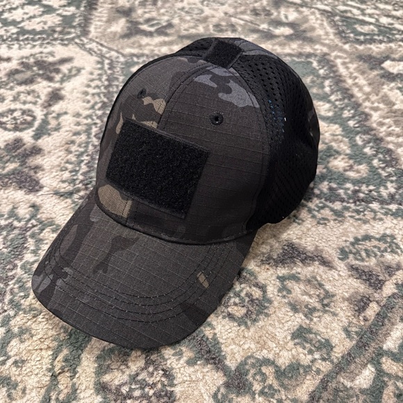 Accessories | Black Camo Velcro Patch Tactical Hat | Poshmark